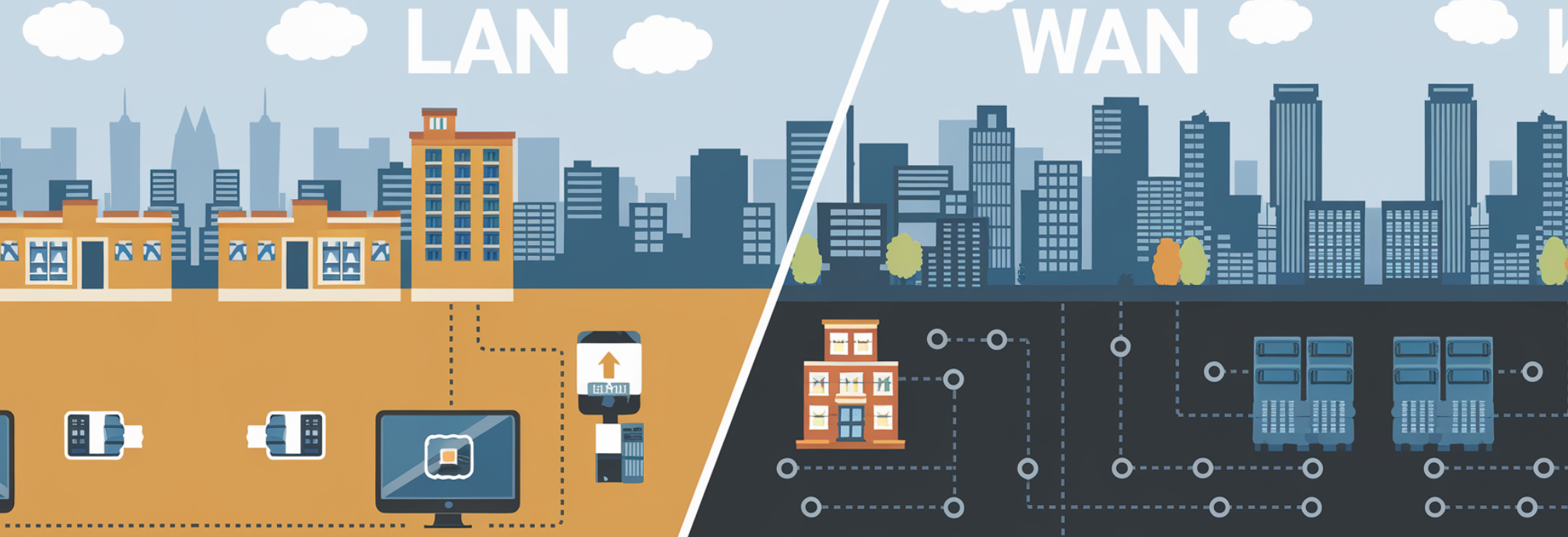 LAN e WAN: Entenda as Diferenças e Quando Usá-las em Diferentes ...